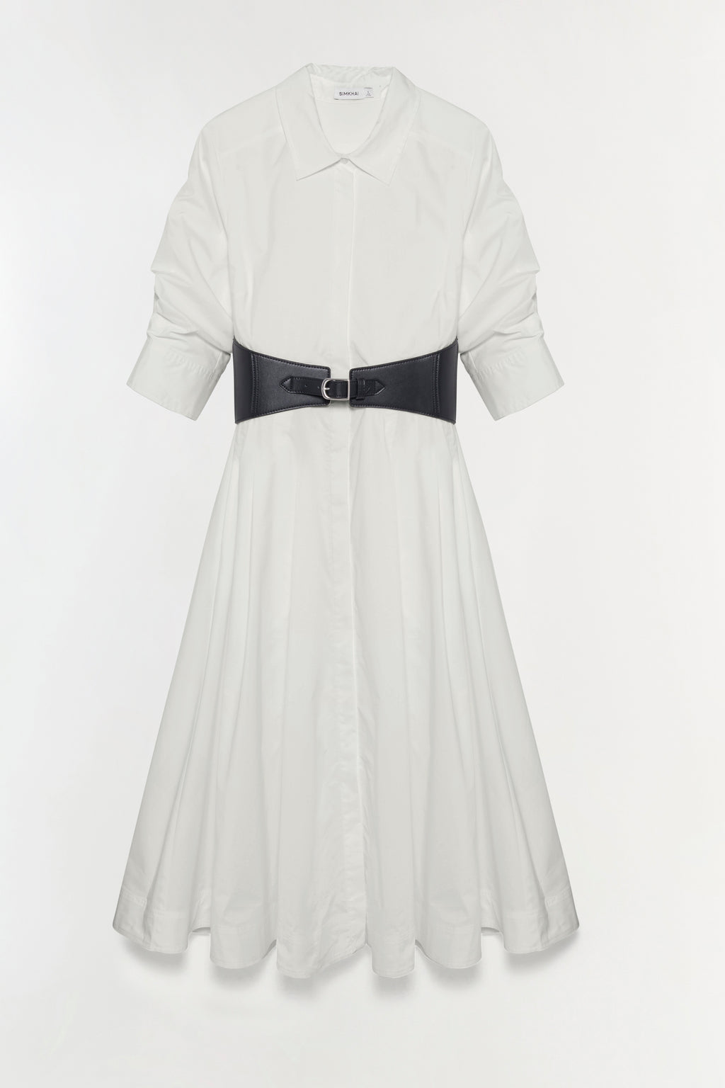 Olson Belted Cotton Midi Dress – SIMKHAI