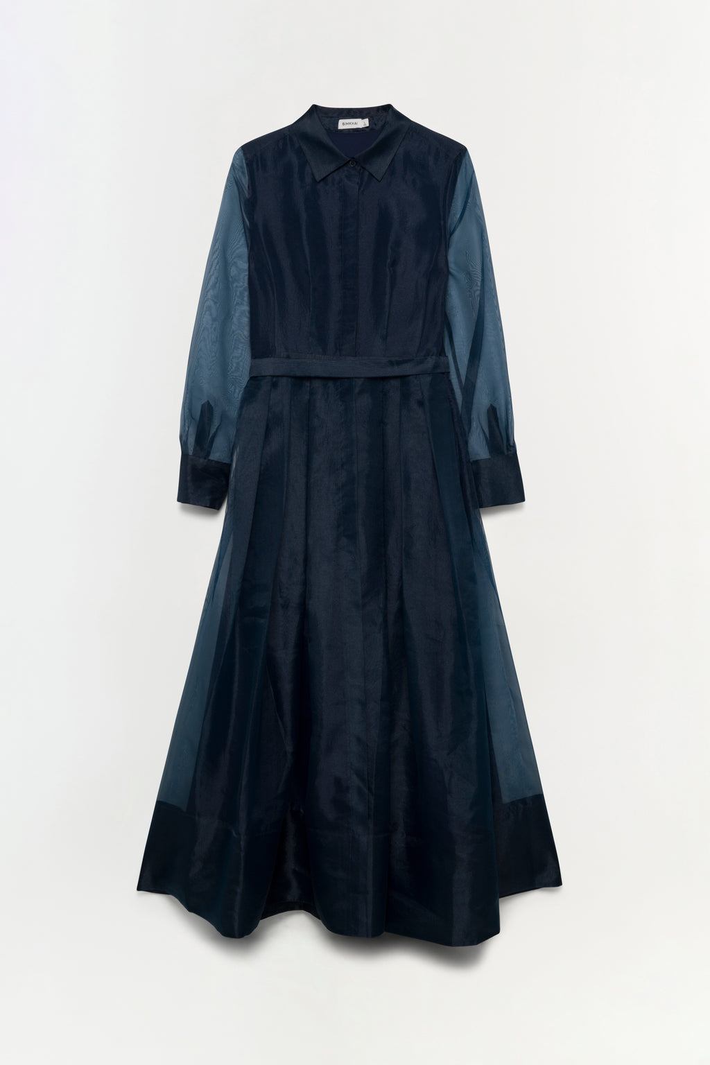 Montgomery Button Up Long Sleeve Midi Dress - Midnight Blue | SIMKHAI