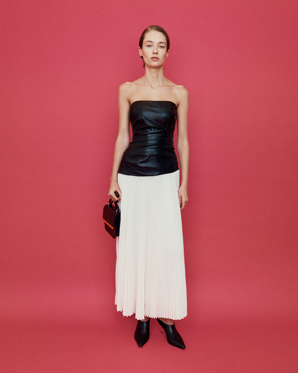 Kenlie Midi Balloon Dress - Ivory | SIMKHAI