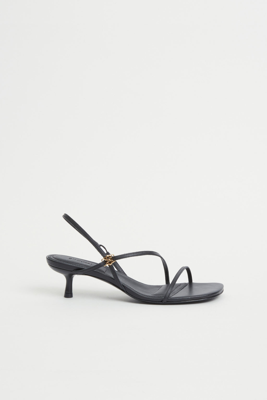 Cedonia Logo Stud Strappy Sandal - Black | SIMKHAI