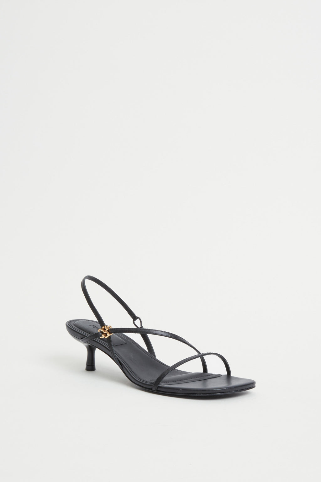 Cedonia Logo Stud Strappy Sandal - Black | SIMKHAI